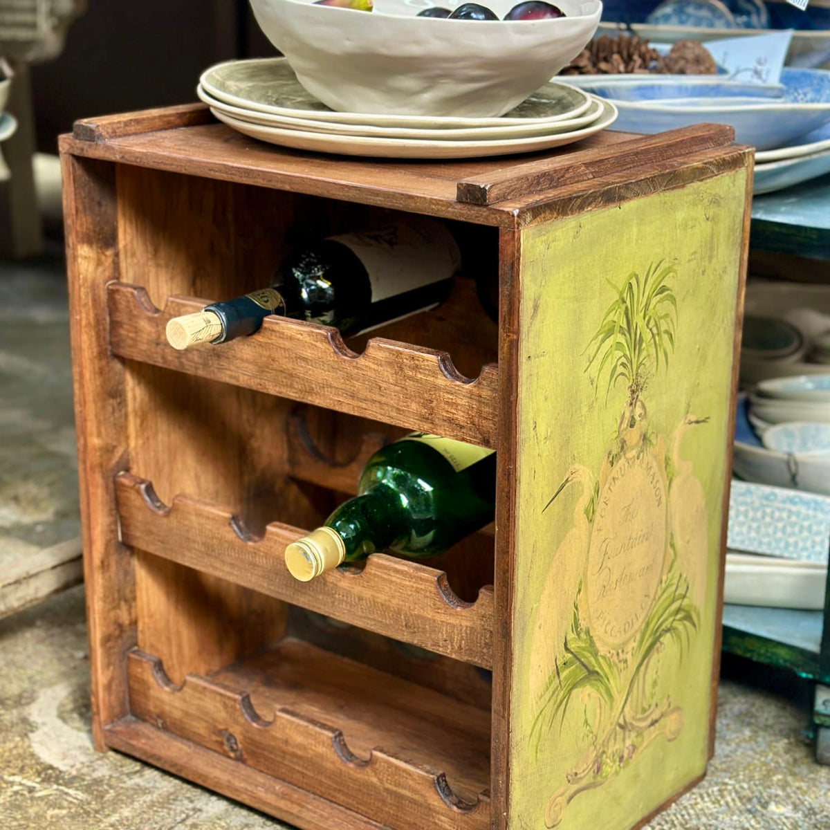 Vintage Wooden Wine Rack – Magpie Style