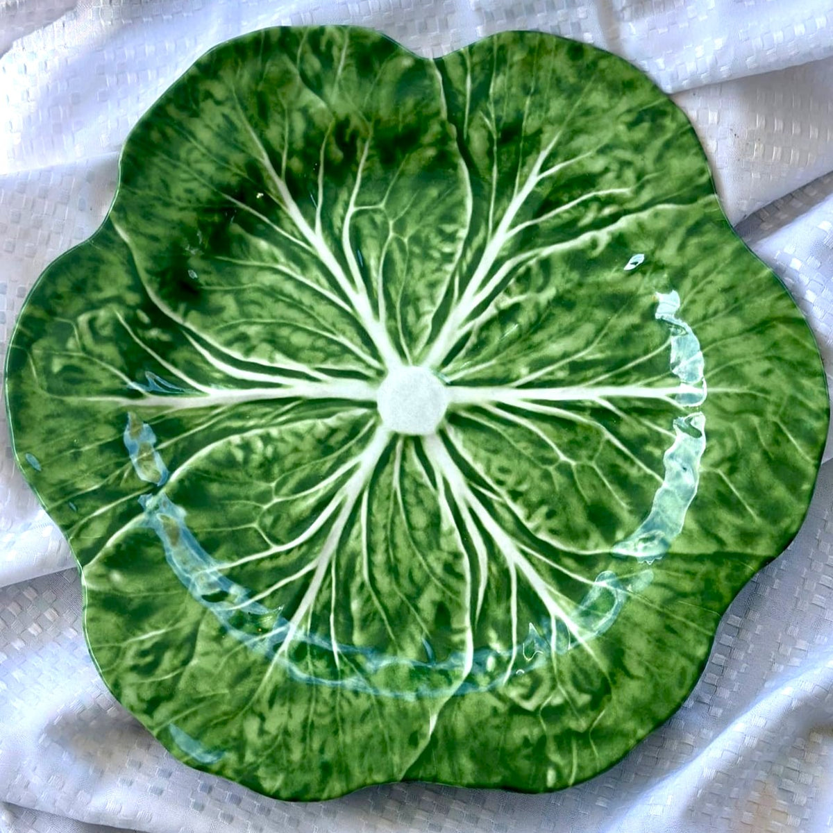 Green Deep Cabbage Leaf Melamine Platter 40cm – Magpie Style