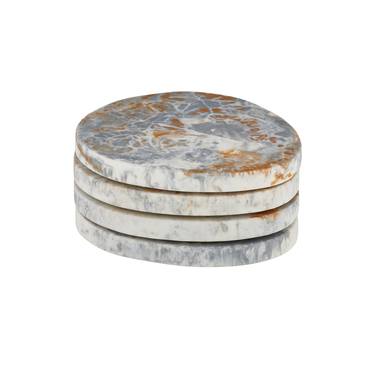 Pebble Cast Resin Coasters Set/4 – Magpie Style
