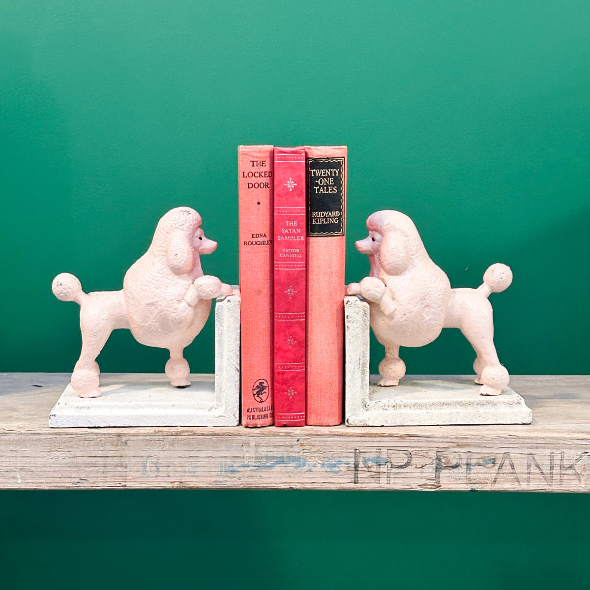 Pink Poodle Bookends - Cast Iron – Magpie Style