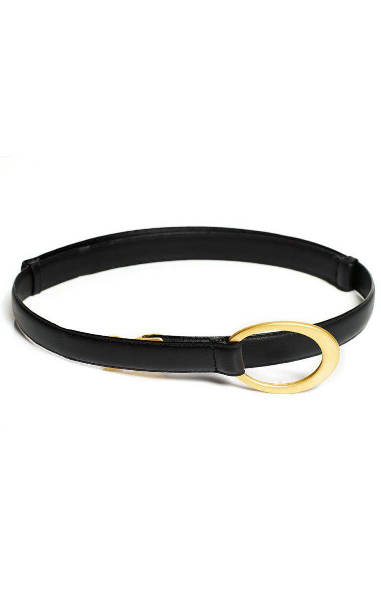 PAULA RYAN Hook and Oval Adjustable Belt - Black/Gold – Magpie Style